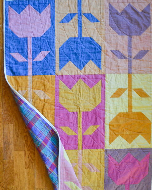 Flower Block Quilt Pattern – Side Lake Stitch