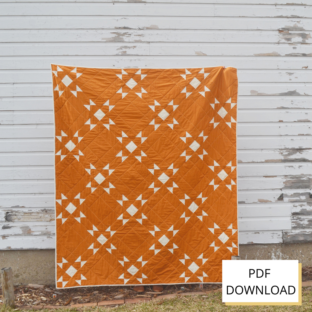 Golden Lattice Quilt Pattern – Side Lake Stitch